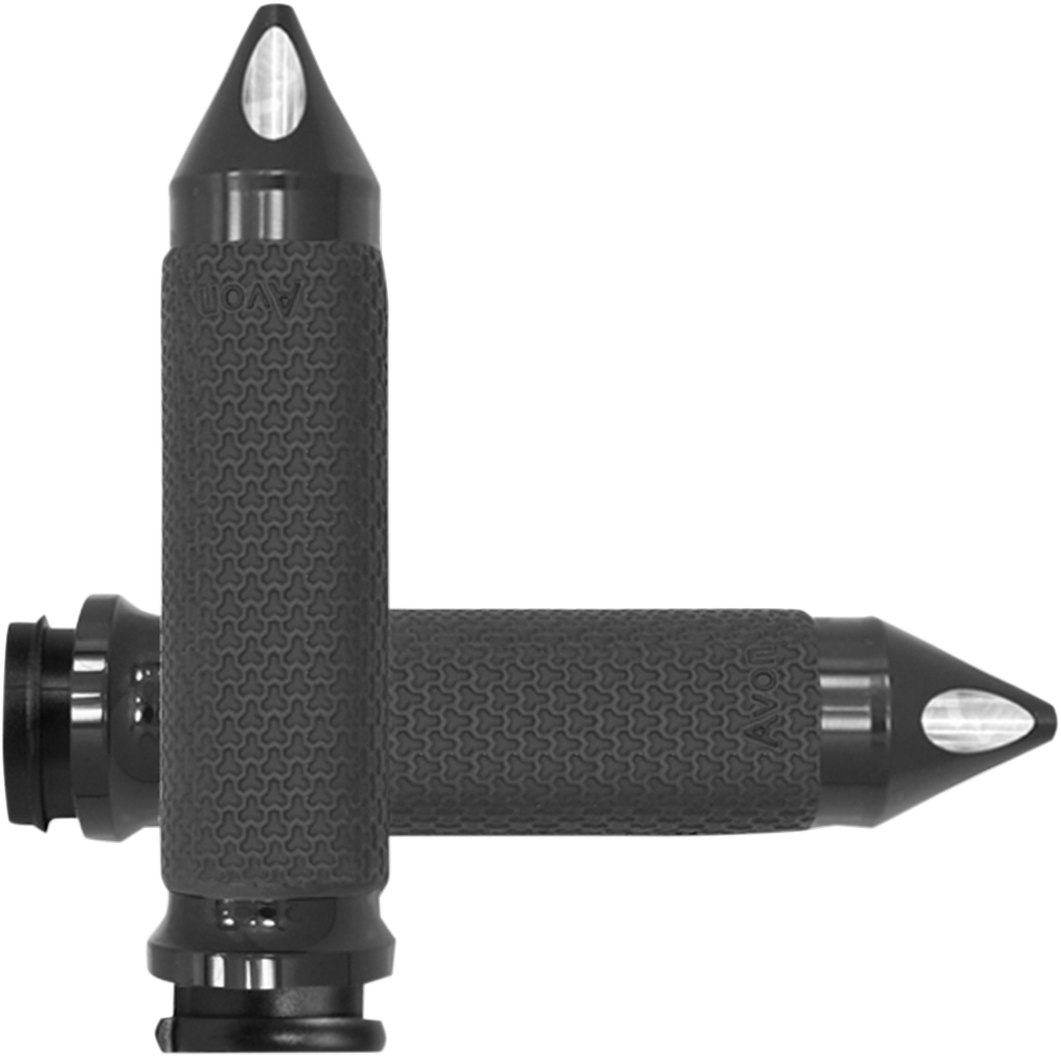 Avon Black TBW Memory Foam Hand Grips for 08-19 Harley Dyna Touring ...