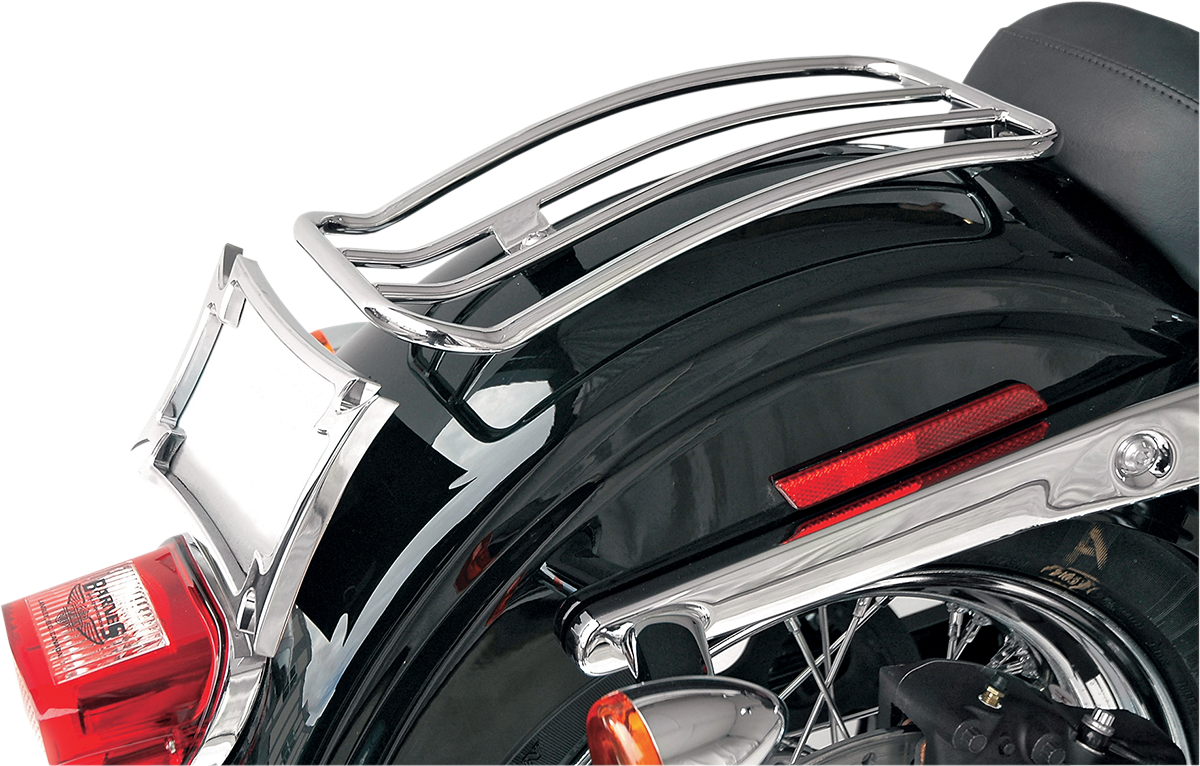 Motherwell Chrome 7" Solo Luggage Rack for 06 14 Harley Dyna Models | eBay