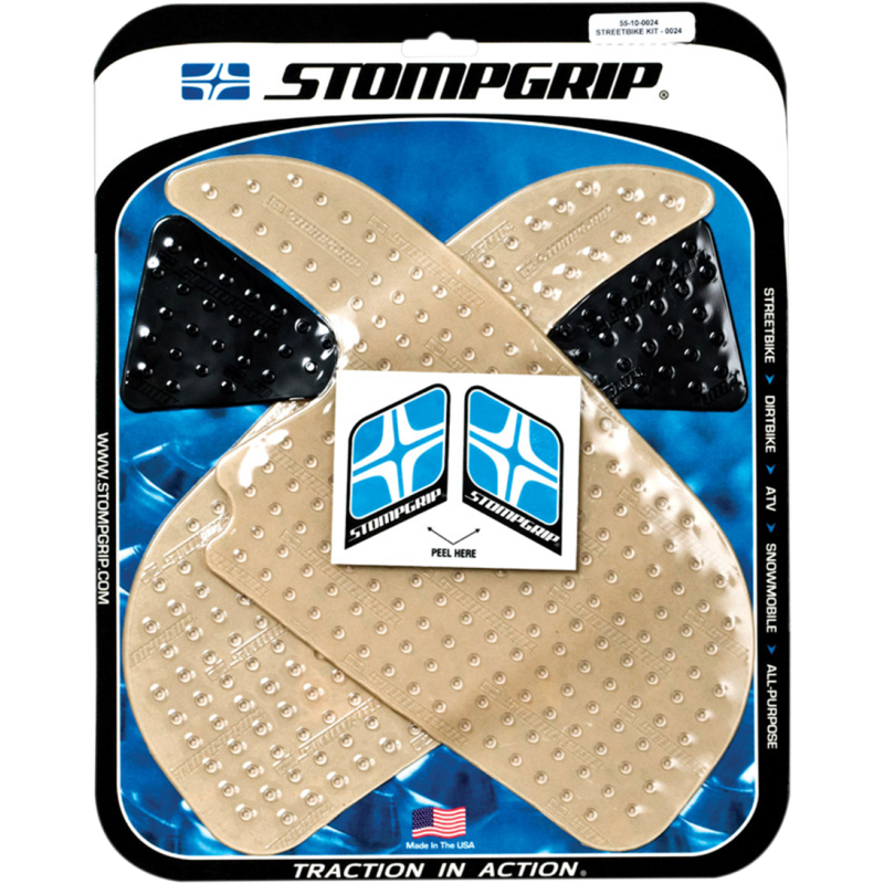 STOMPGRIP (55-10-0024H) Volcano Profile Traction Pad Tank Kit | Traction Kit - Clear - Honda (PU ...