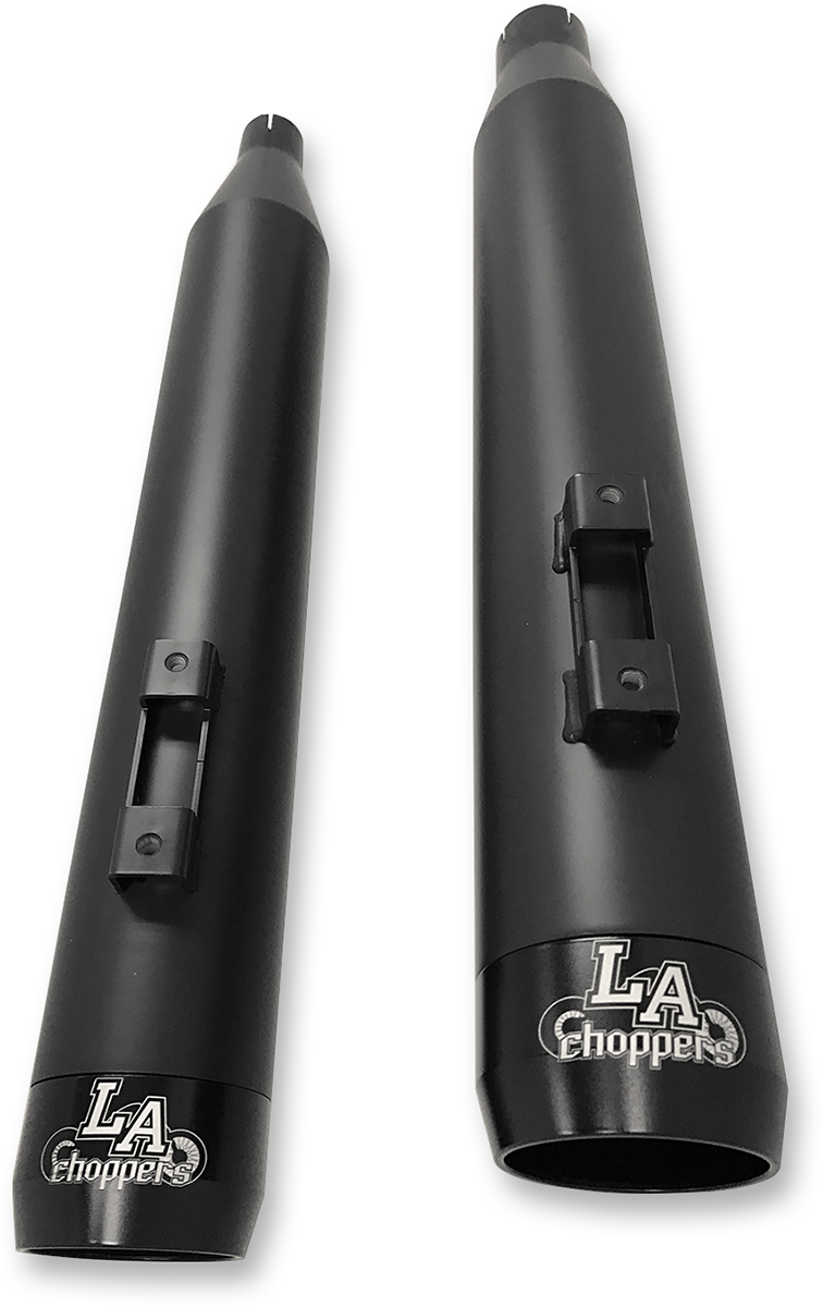 La Choppers Black 4" Tru Power Rear Exhaust Mufflers for 2017 Harley ...