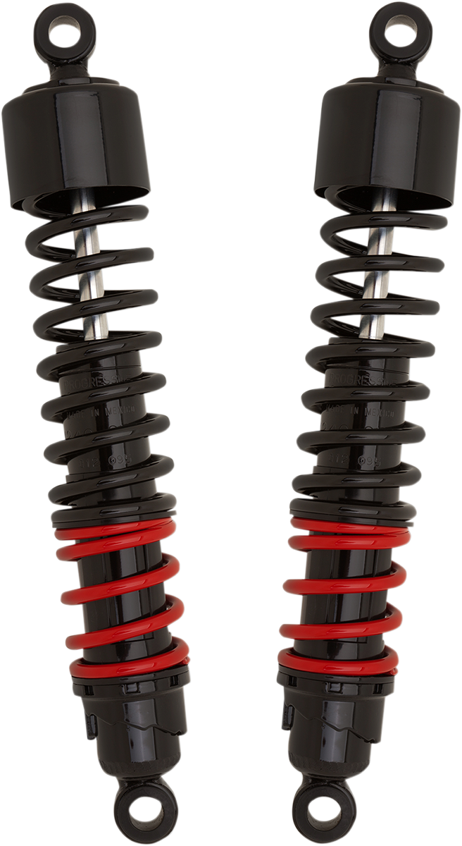 Burly Black Red 13.5" Stiletto Rear Shocks 91-17 Harley Dyna FXDF FXD ...