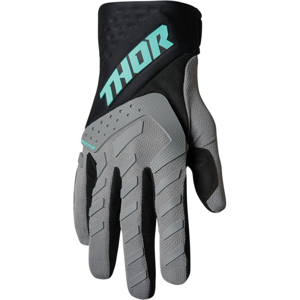 Thor Spectrum Gloves - Gray/Black/Mint | Medium | eBay
