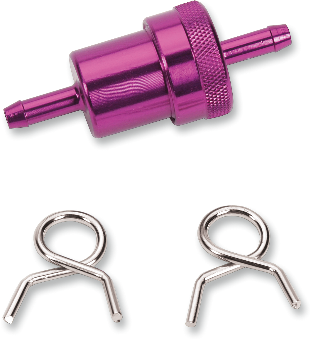 Emgo Anodized Aluminum Fuel Filter - Purple - 1/4"
