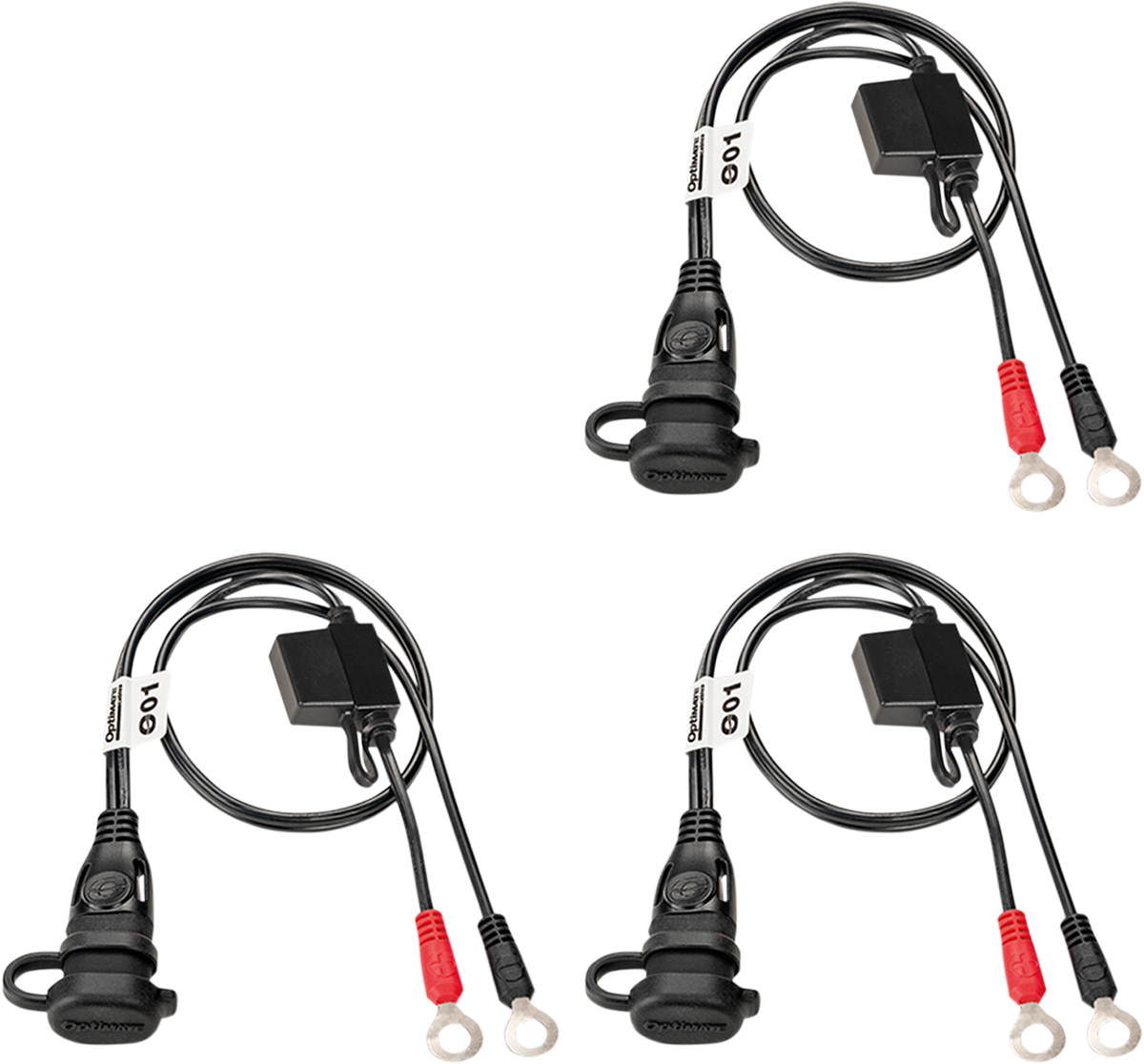 Tecmate Optimate Three Black 20" Battery Ring Terminal Eyelet SAE Plug ...