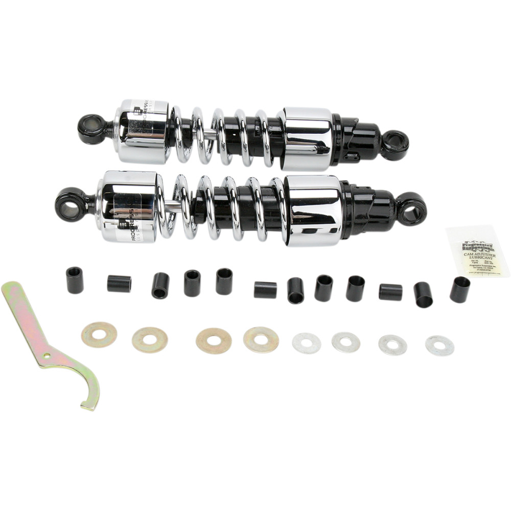Progressive Suspension Shocks - 412 Cruiser Series - Chrome - 13" | 412 ...