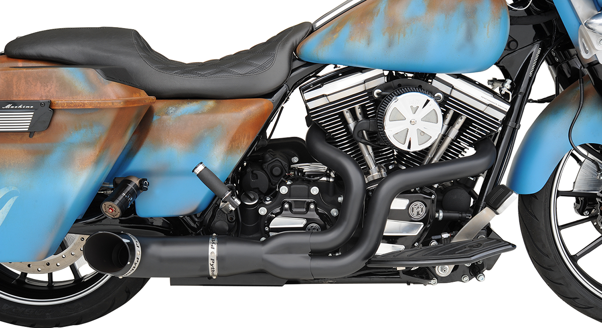 Killer Python Rayzer 2-1 Black Exhaust for 07-16 Harley Touring FLHR ...