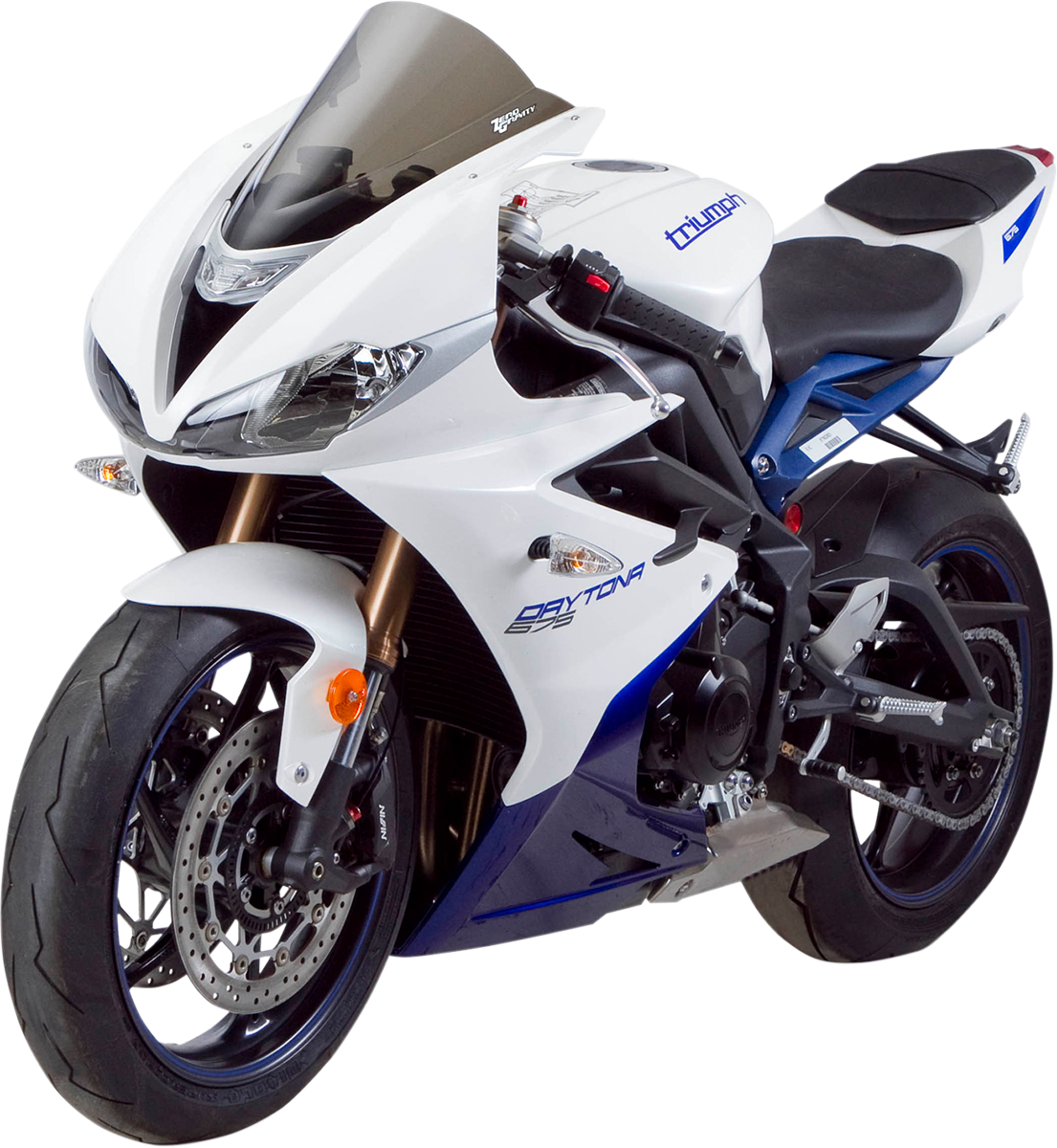 Zero gravity Double Bubble Windscreen - Smoke - 675 2013-2014 Triumph ...