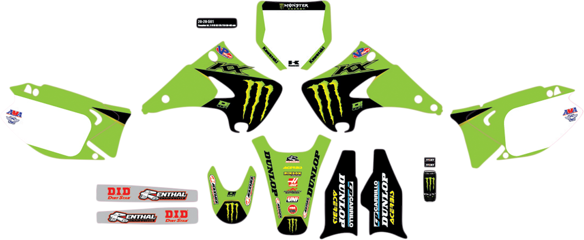 D'COR VISUALS (20-20-501) Complete Graphics Kit -- 2021 Monster Energy ...